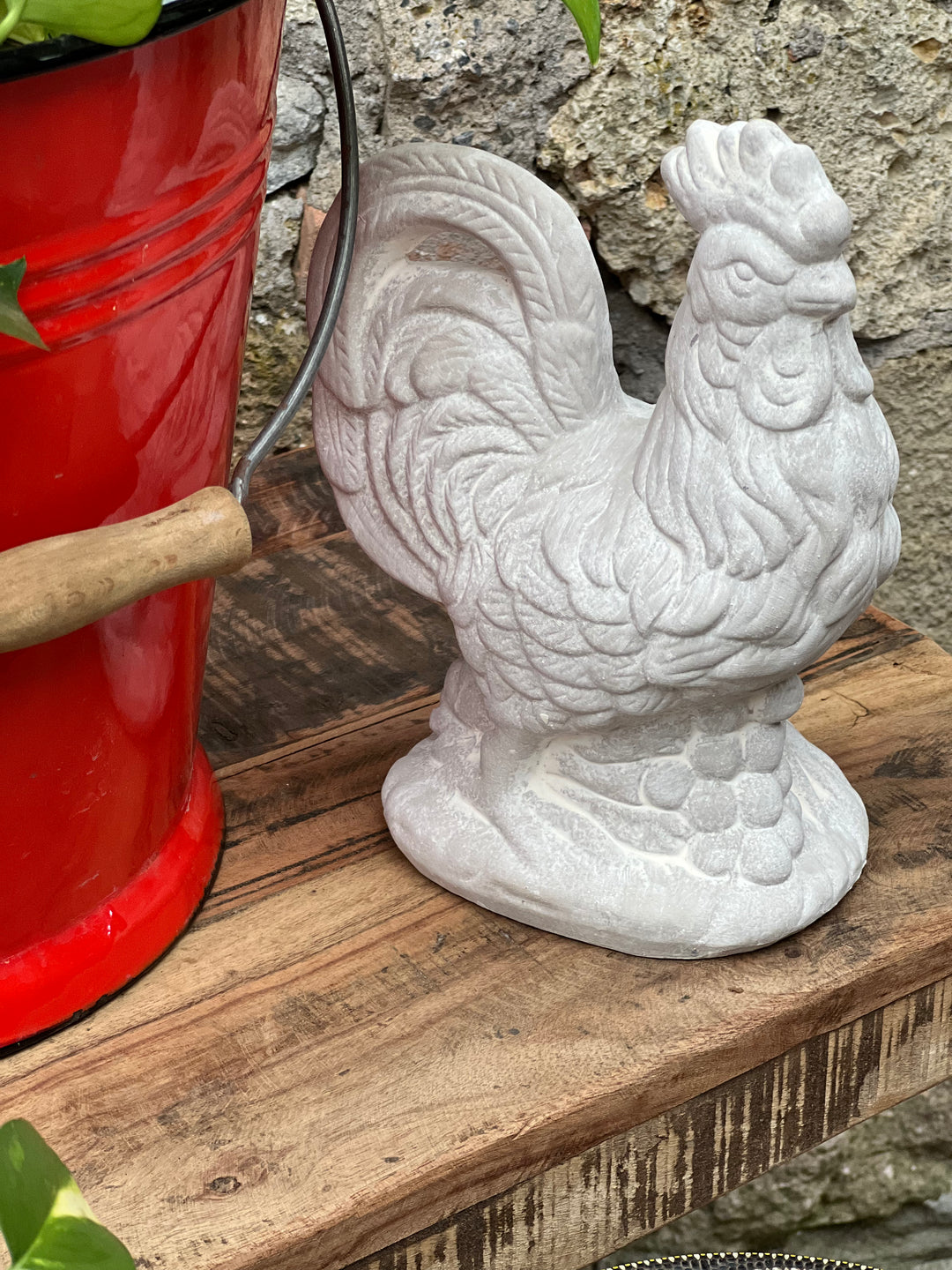 Gallo decorativo in gesso vintage | Arredo rustico – Vintag-E